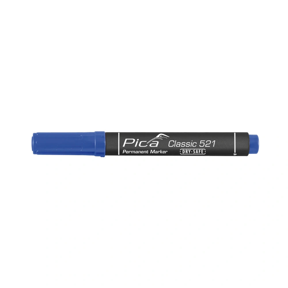 Marcador Permanente Azul de Punta Biselada Pica – Eurotools